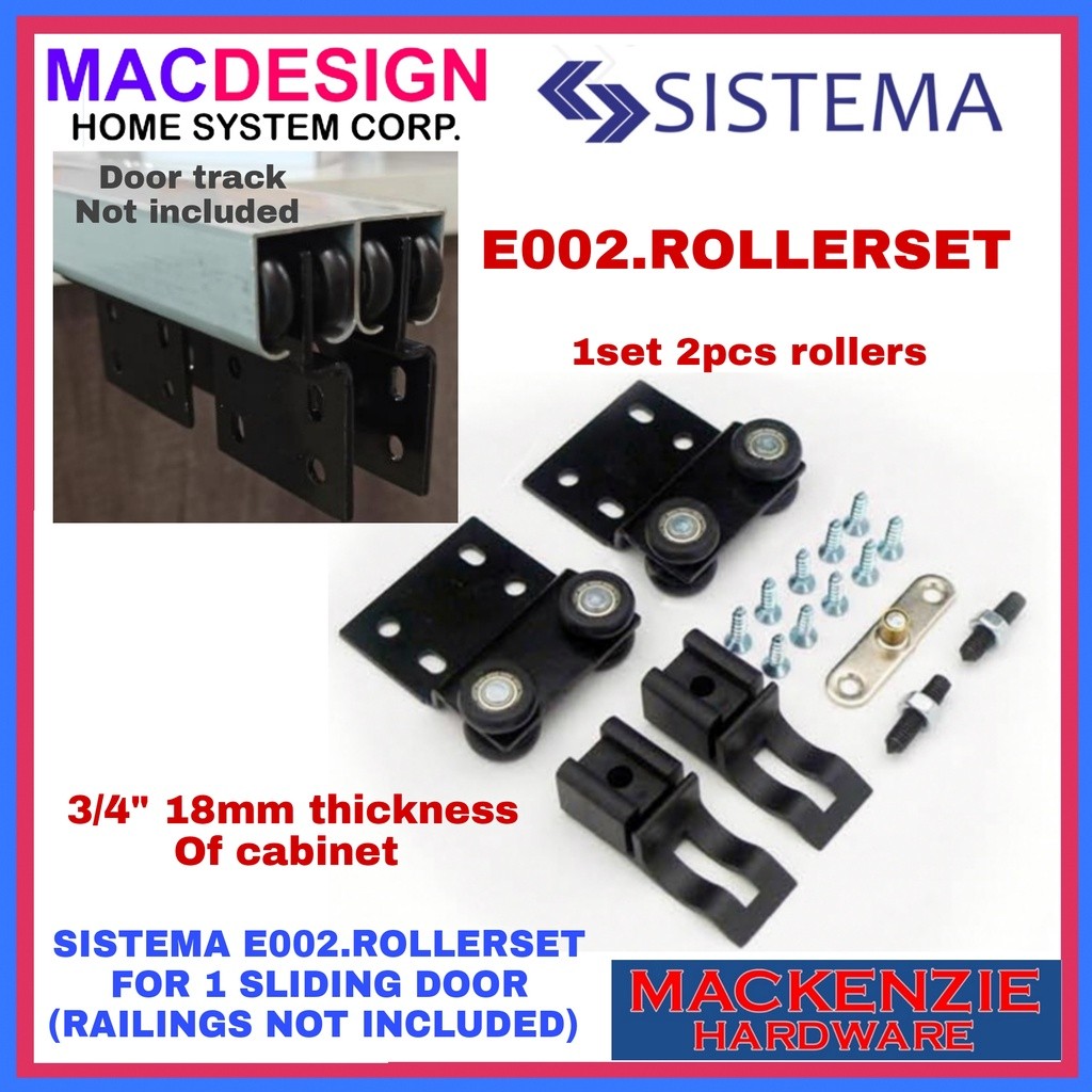 SISTEMA CABINET SLIDING MECHANISM FOR E002 2 DOOR ROLLER SET WITH E002 ...