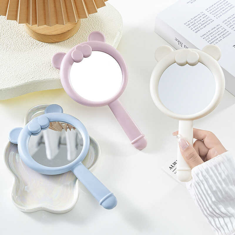 Bear Handheld Cute Makeup Mirror Portable For Girls With Handle Small ...