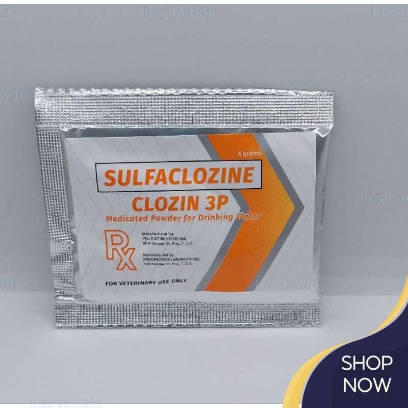 Clozin 3P 4G/Sachet Sulfaclozine Medicated Powder FOR Bloody Diarrhea ...