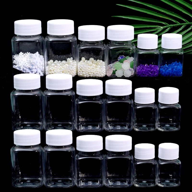 Refillable Transparent Square Plastic Bottle - Seal Portable Sample ...