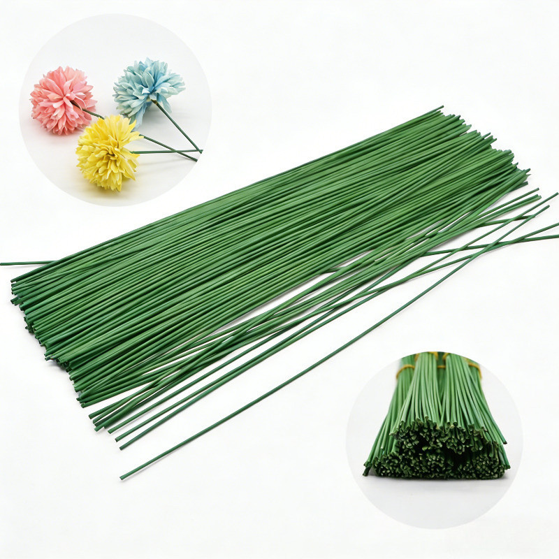 100pcs 40CM Wire Mesh Flower Material Diy Flower Diameter Green Wire ...