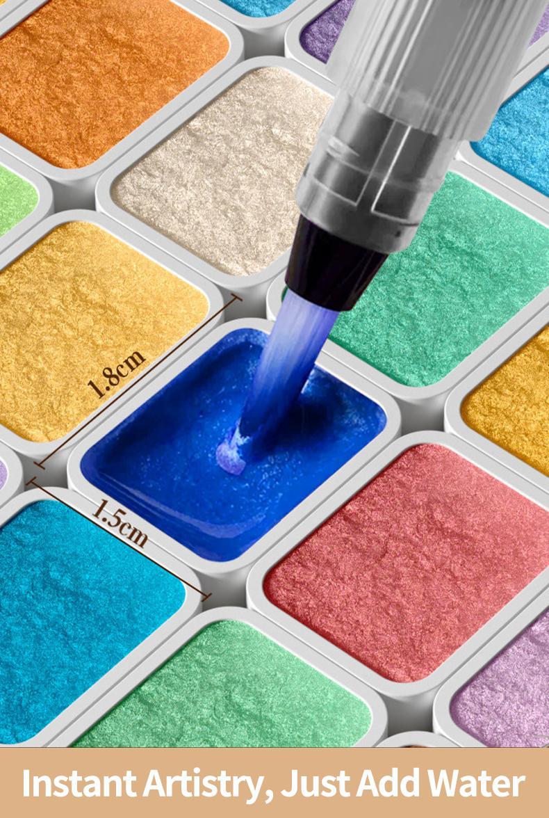 Angel Mark 180 Colors Solid Pigment Pearlescent Set for Art Painting ...