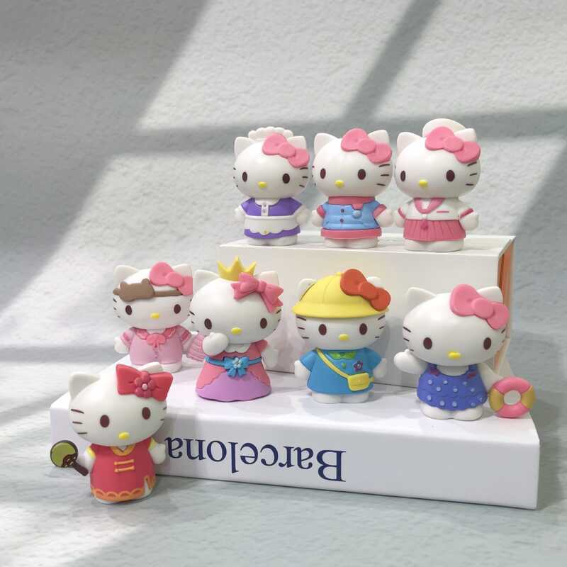 Dress-Up Diary KT Series Figures Cute Dolls Sanrio Family KT Cat ...