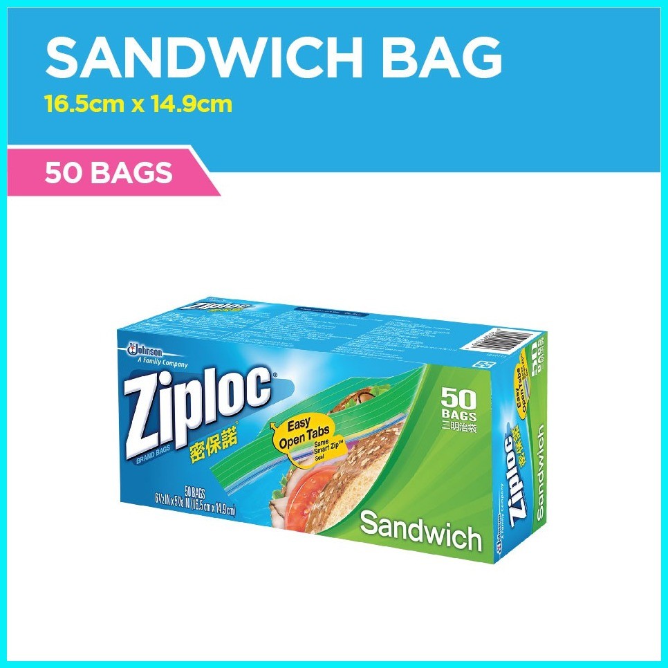 Ziploc Sandwich Bags 50 Bags | Shopee Philippines