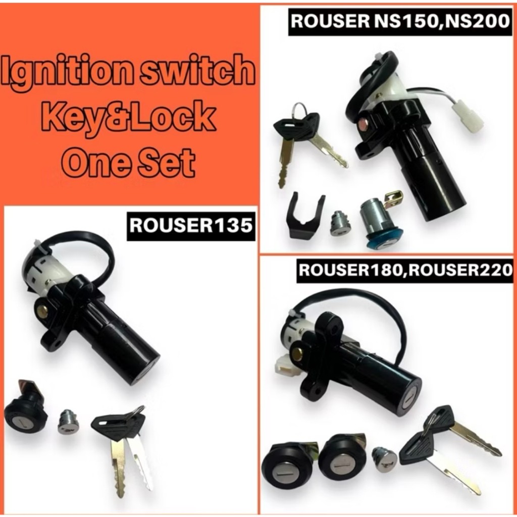 IGNITION SWITCH LOCK KEY ONE SET ROUSER 135 180 220 NS 200 NS 150 ...