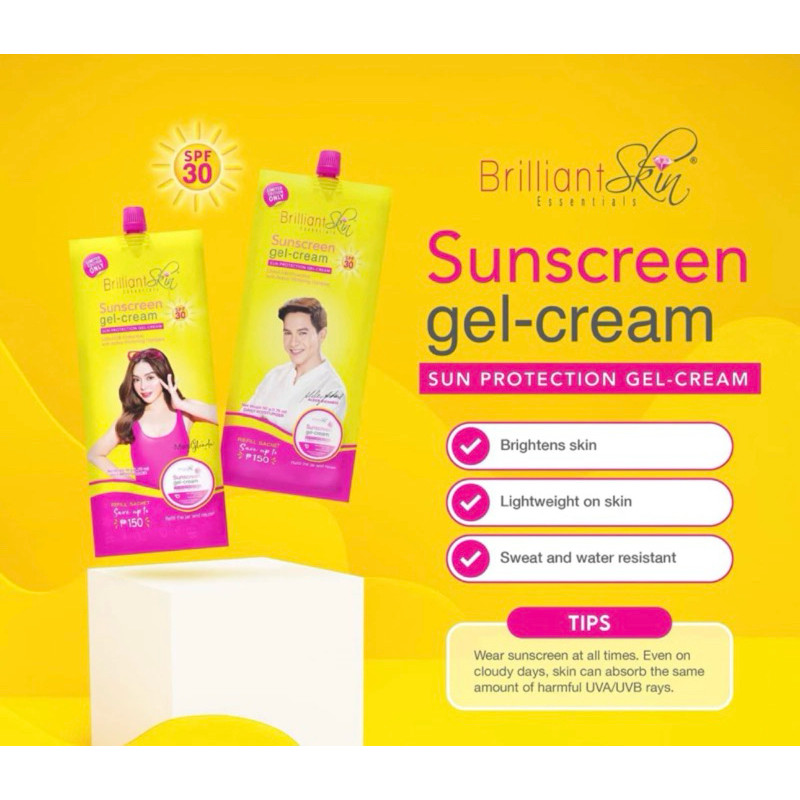 ORIGINAL BRILLIANT SKIN SUNSCREEN GEL CREAM 50g (New Packaging ...