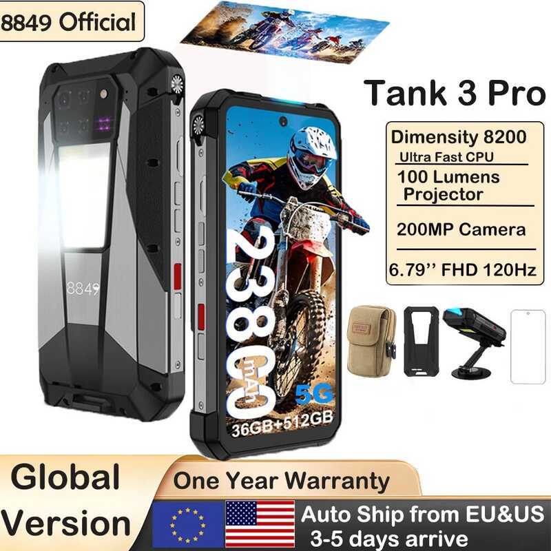 8849 Tank 3 Pro Unihertz Rugged Projector Smartphone 23800mAh 5G ...