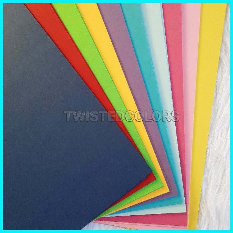 50 Pcs Assorted Color Cardstock Scrapbook Paper Card Making Invitation ...