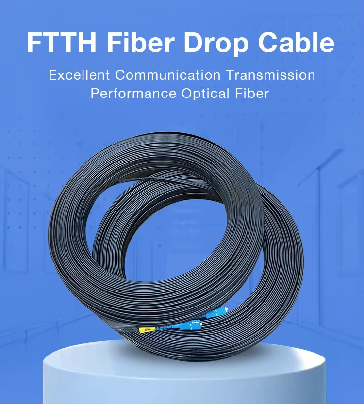 ALLAN 100M-500M Outdoor UPC Fiber Optic Ftth Drop Cable Patch Cable For ...