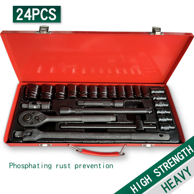 【COD】24PCS Automotive Tools Set For Car/Truck Repair 1/2 Drive Flyman ...