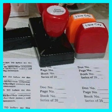 Notary Stamp Doc No./ Series Pre-Inked Stamp | Shopee Philippines