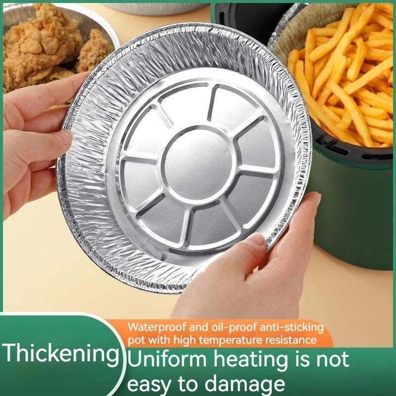 10/20/30Pcs Air Fryer Aluminum Foil Pans - High-Temperature Round Non ...