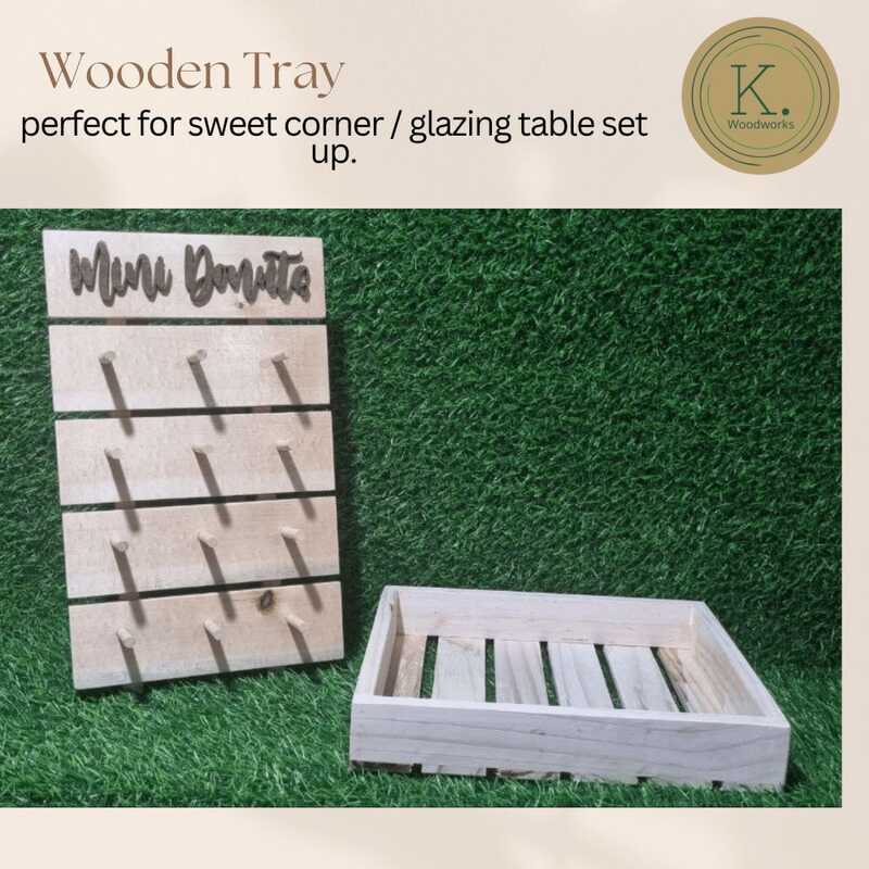 Wooden Tray For Glazing Table And Sweet Corner Setup Ab7 | Shopee ...