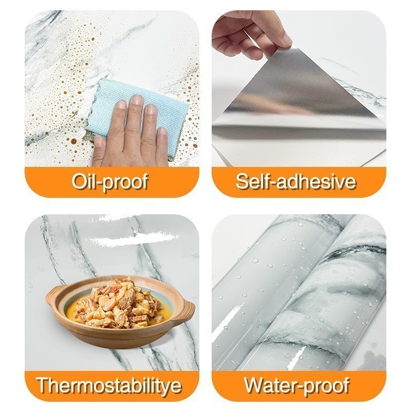 Waterproof Brown Wood Grain Peel & Stick Wallpaper for Kitchen Cabinet ...