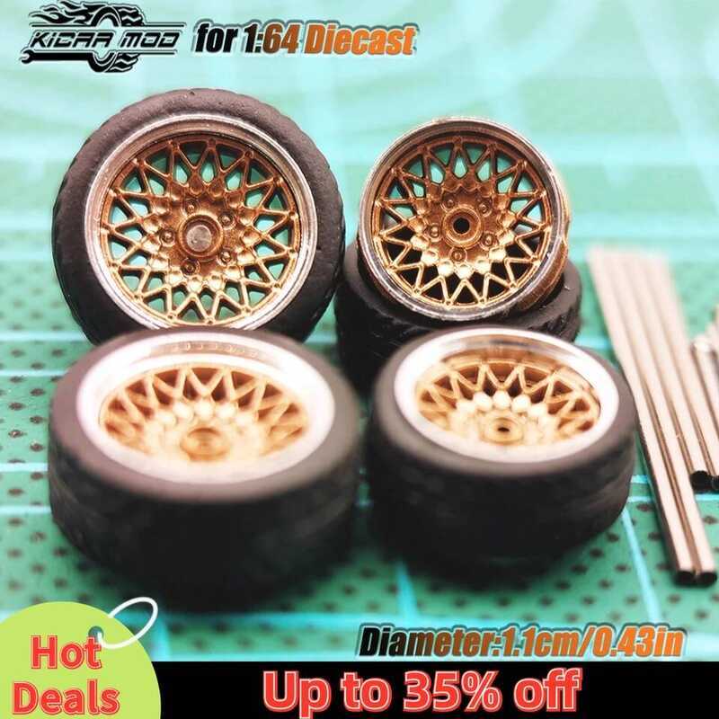 Kicarmod 1/64 ABS With Rubber Tire Metal Rims Front Small Rear Large ...