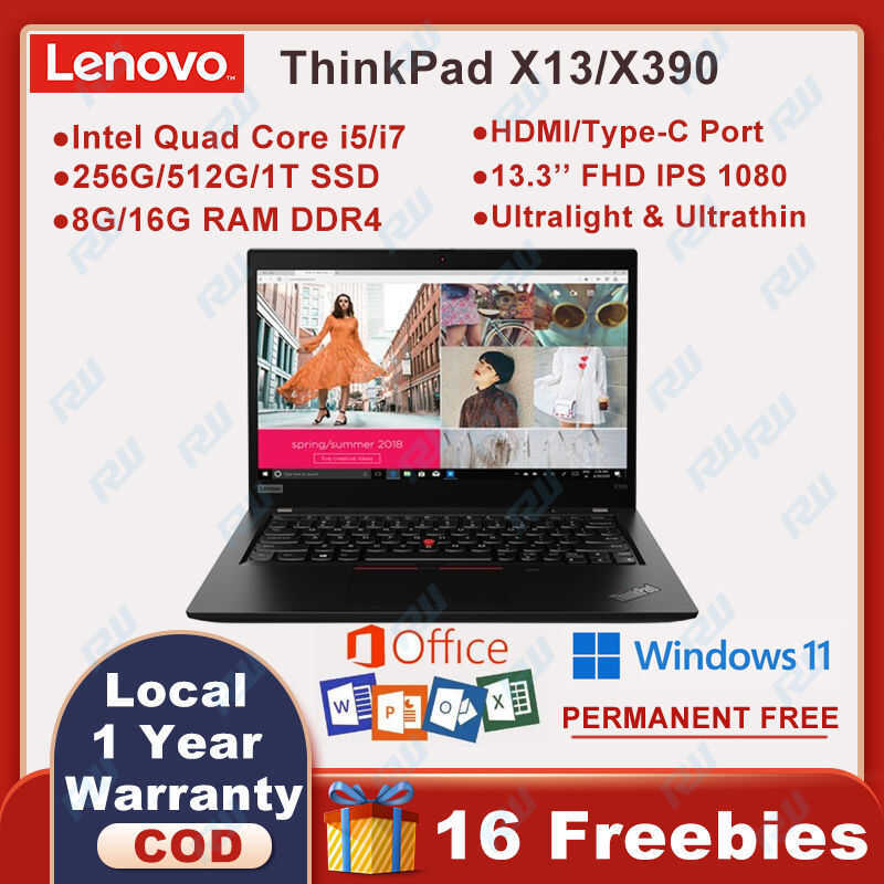 Lenovo Thinkpad X13 X390 Laptop Quad-Core Intel Core I5/I7/16Gb RAM ...