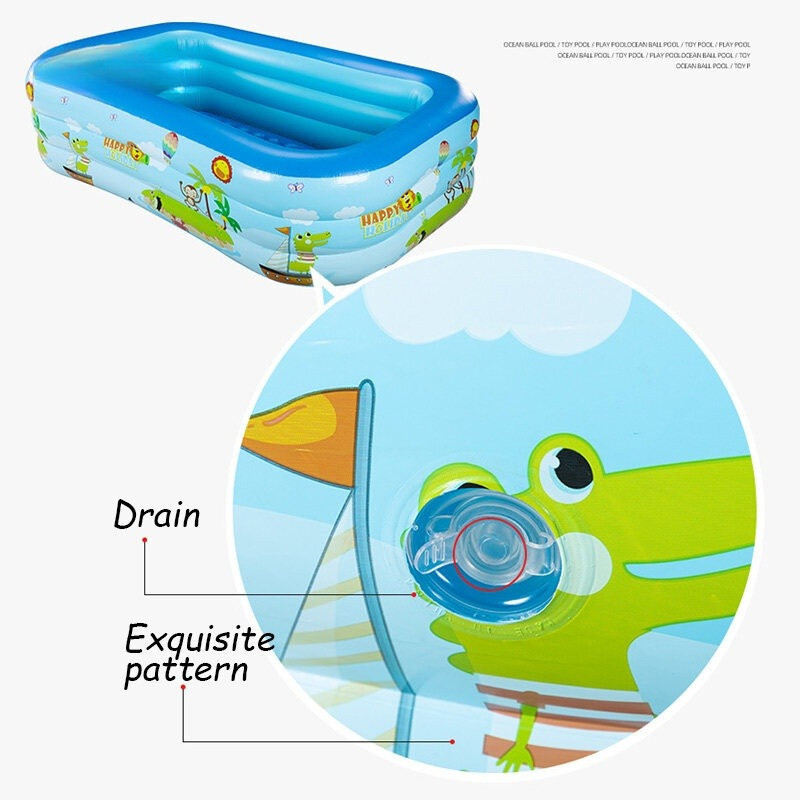 1.2-2.1MInflatable Pool Portable Pool Family Pool Kids Pool Thickened ...
