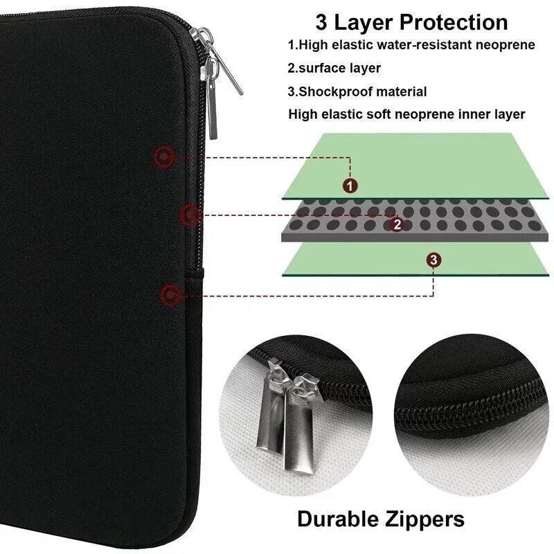 Stylish Zippered Soft Laptop Sleeve Case for 13/14/15 Inch Laptops ...
