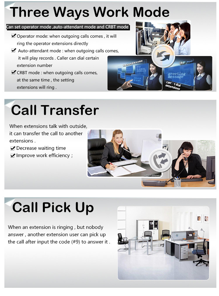 EXCELLTEL Telephone Exchange System Mini PABX Home PBX MD108 MD208 ...