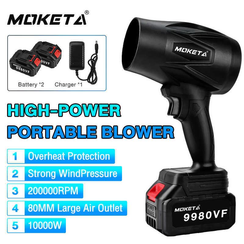 MOKETA 9980V Turbo Lithium Powerful Cordless High Power Hair Dryer Mini ...