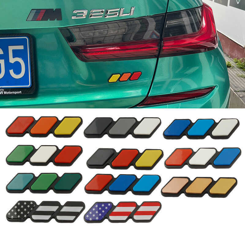 LAIFU 1 ABS TRD Car Three-Color Colorful National Flag Rear Tail Logo ...