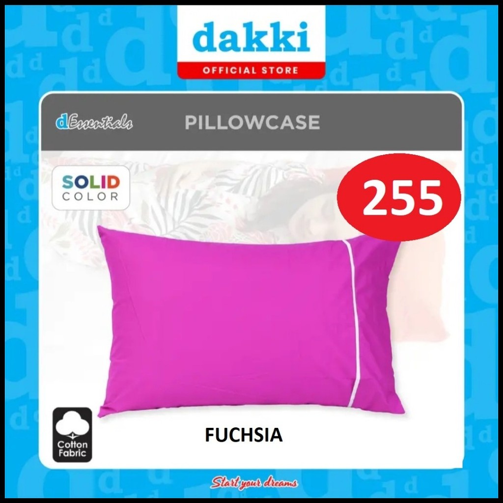 DAKKI ESSENTIALS REGULAR PILLOW CASE 18" x 28" (1 PC) | Shopee Philippines