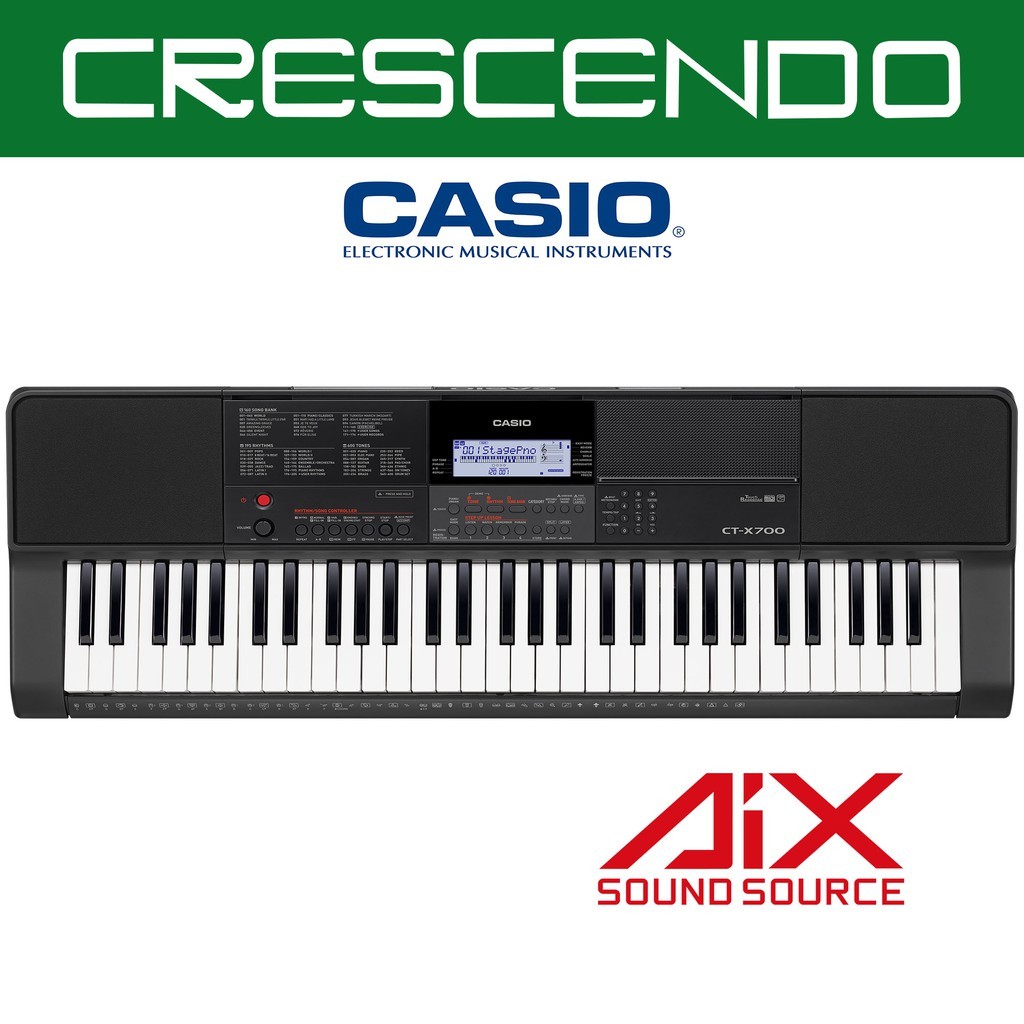 Casio CT-X700-FA CT-X Series 61 Keys Standard Keyboard Black Includes ...