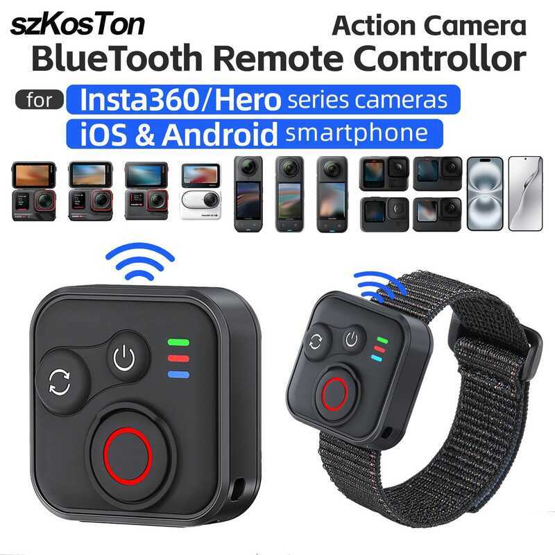 Remote Bluetooth Control For Insta Ace Pro X ONE RS Gopro Hero MAX Mini ...