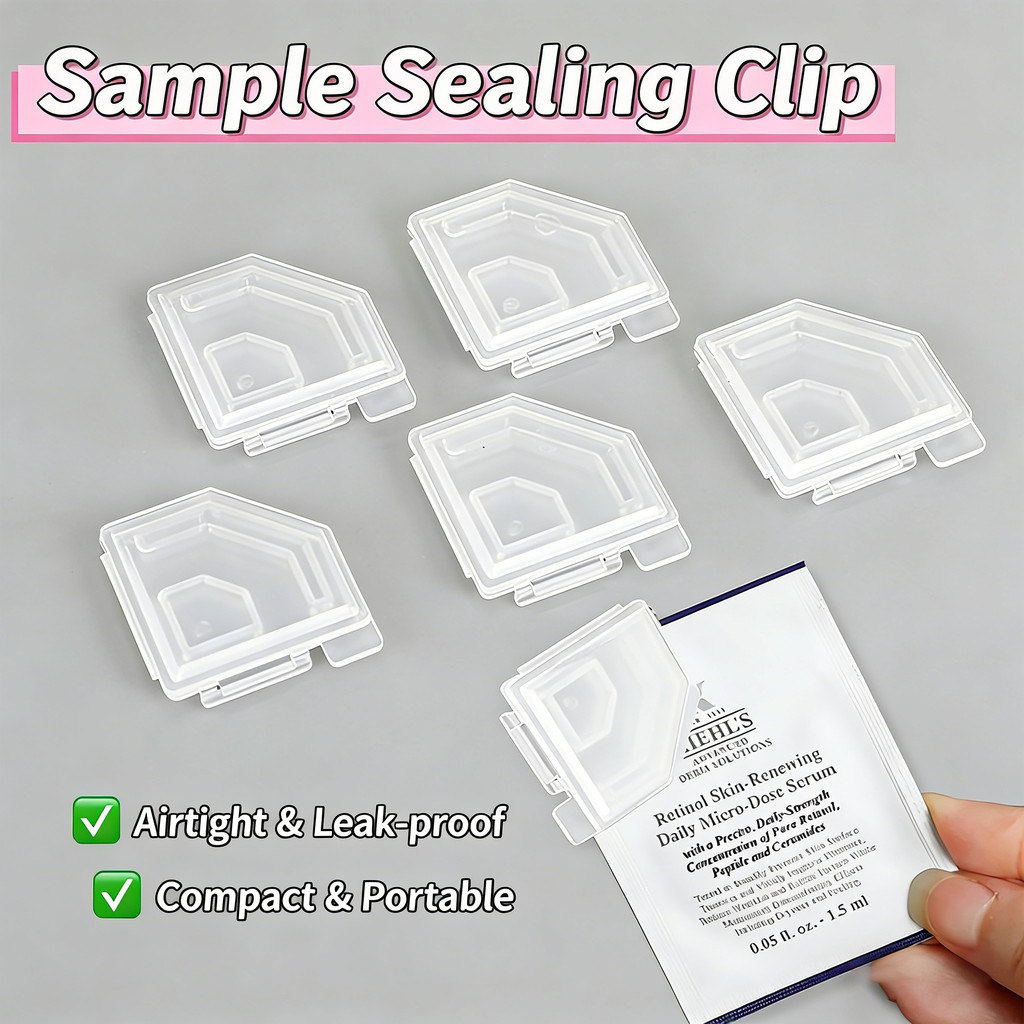 Travel Cosmetic Sample Sealing Clip Moisture Proof Anti-Leak Packing ...