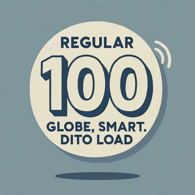 Regular Load 100 Pesos (Globe Smar TNT Dito Tm) 472 | Shopee Philippines