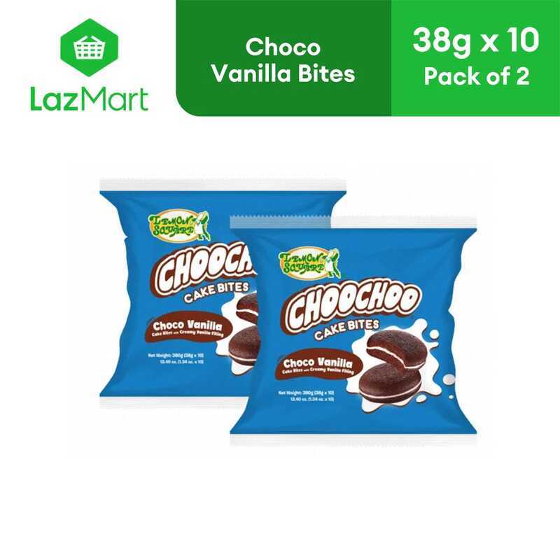 Lemon Square Choo Choo Cake Bites Choco Vanilla 38G X 10 - Pack Of 2 ...