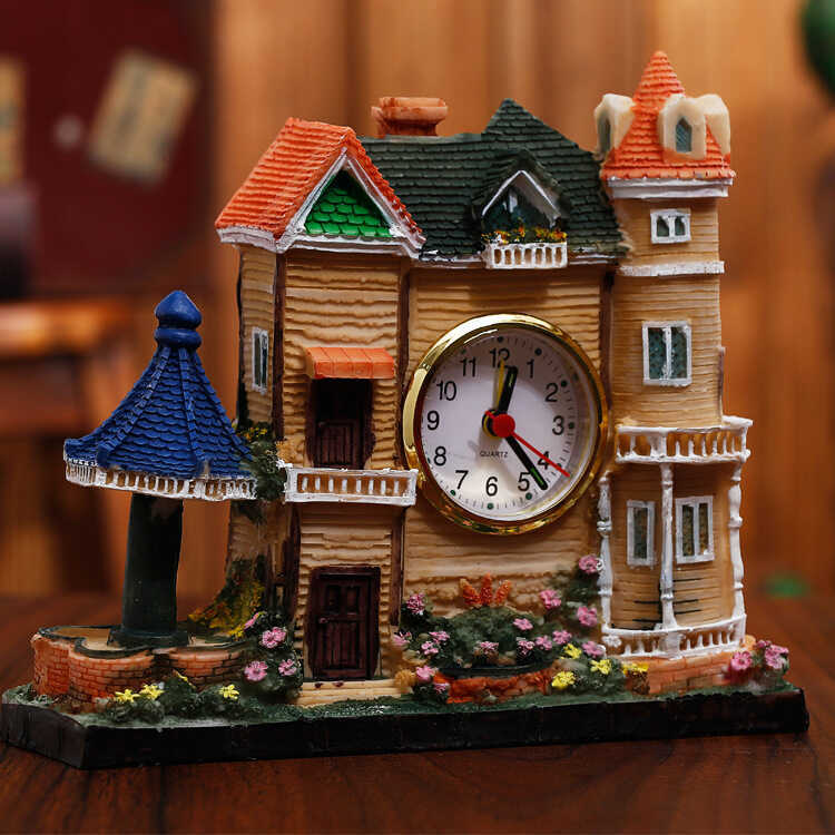 Big Castle Alarm Clock European Style Building House Alarm Clock ...
