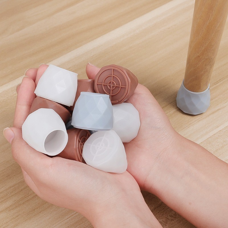 Plastic Silicone Non-Slip Table Leg Protector - Silent Noise Reduction ...