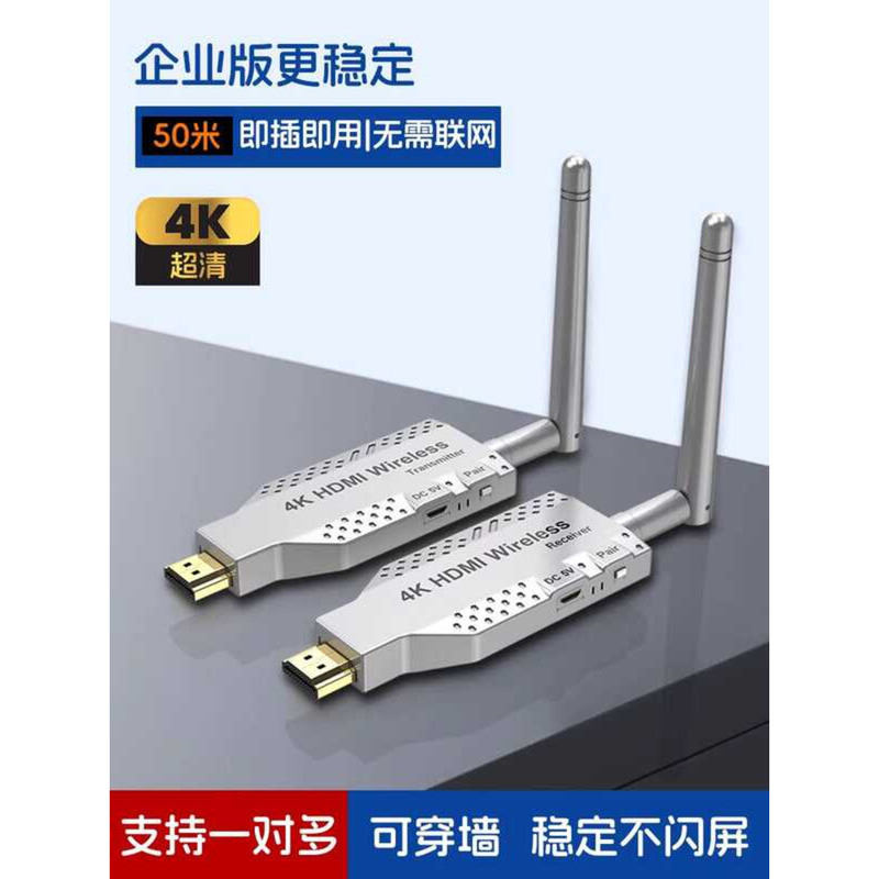 HDMI Wireless Extender Transmitter Laptop TV Phone Screen Projector 4K ...