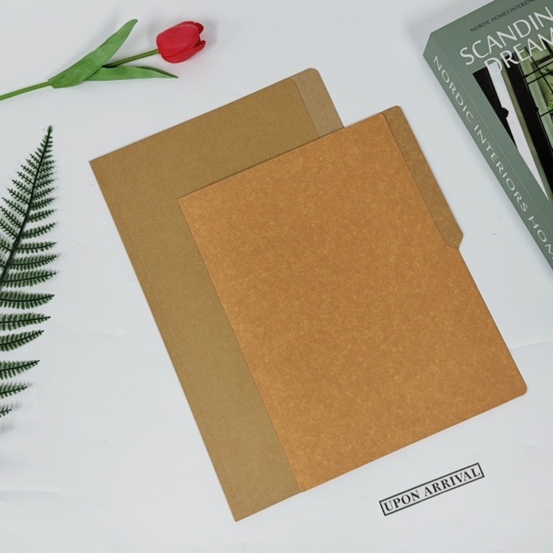10pcs Thick Kraft Brown Folder Long Short Folder Letter Legal Folder ...