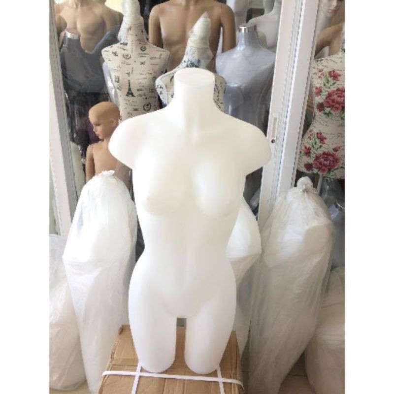 Pinnable Mannequin Manikin Female half body dress form with stand and ...