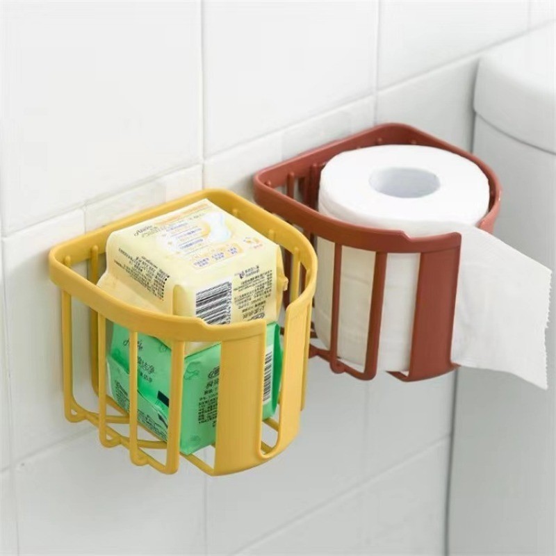 Tissue Holder Wall Mount Suction Cup Waterproof Punch-Free Bathroom ...