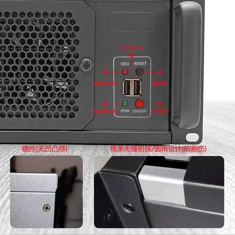 3U Chassis Depth 390MM Industrial Control Server Full Height Card ATX ...