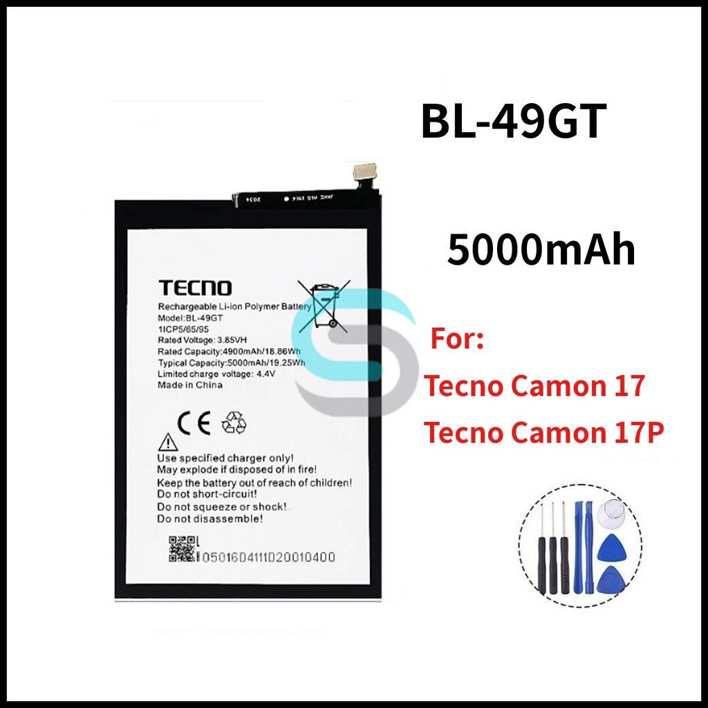 Tecno Camon17 CG6 CG7 Battery BL-49GT bl49gt 49gt Battery | Shopee ...