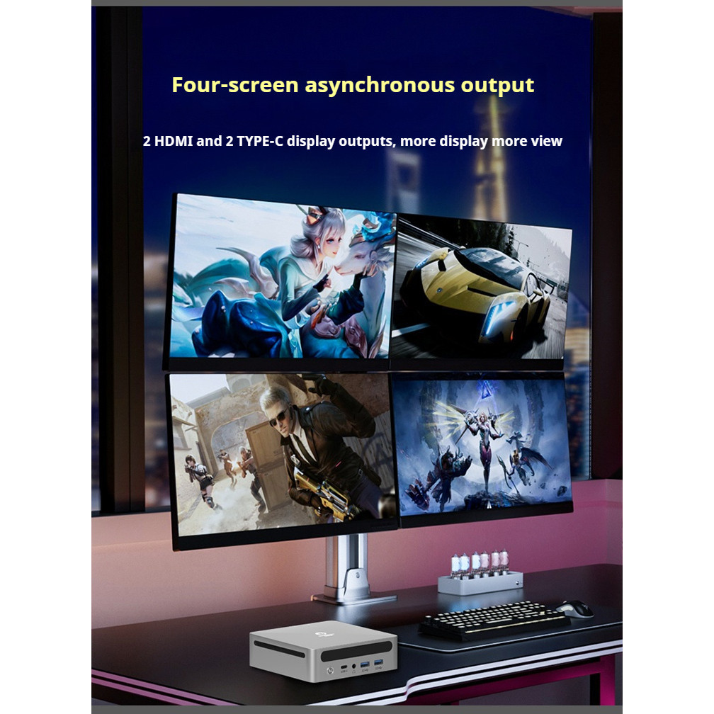 GenMachine AMD Ryzen7 SZBOX 7735HS WIFI6 BT5.2 MINI PC Windows 11 ...