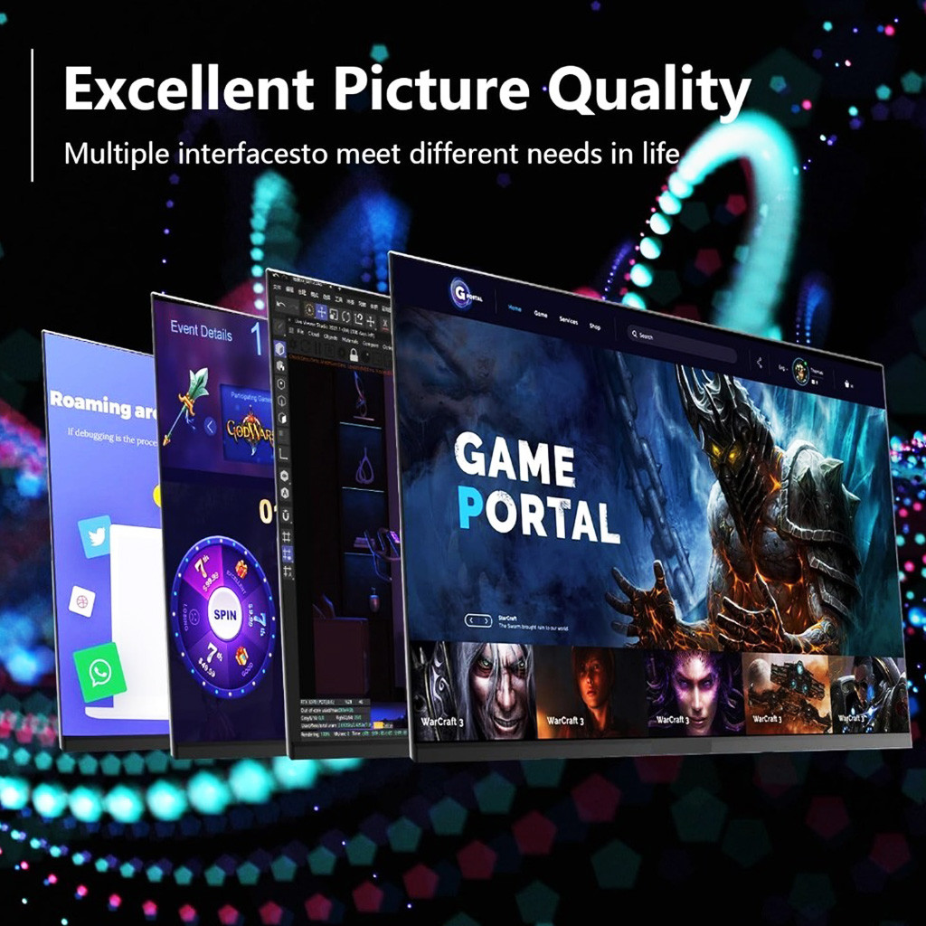 YGT 27 inch 2K Gaming Monitor 165Hz Fast IPS 1ms QHD 1440P Desktop ...