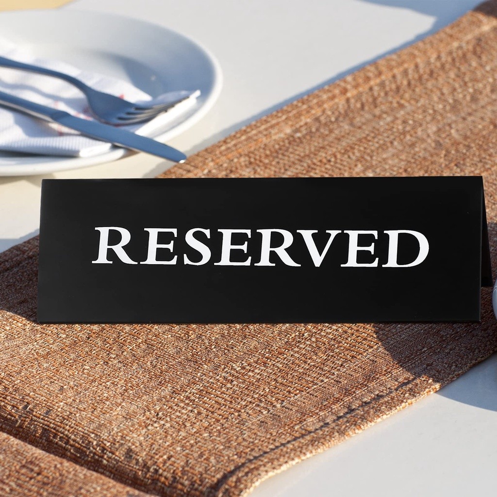 Reserved Sign Acrylic RESERVED Table Board Hotel Restaurant Reserved ...