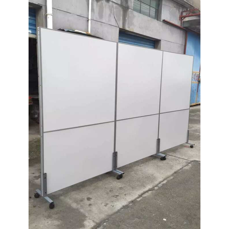 Office Partition Wall with Wheels, Movable Sliding Room Divider, Simple ...