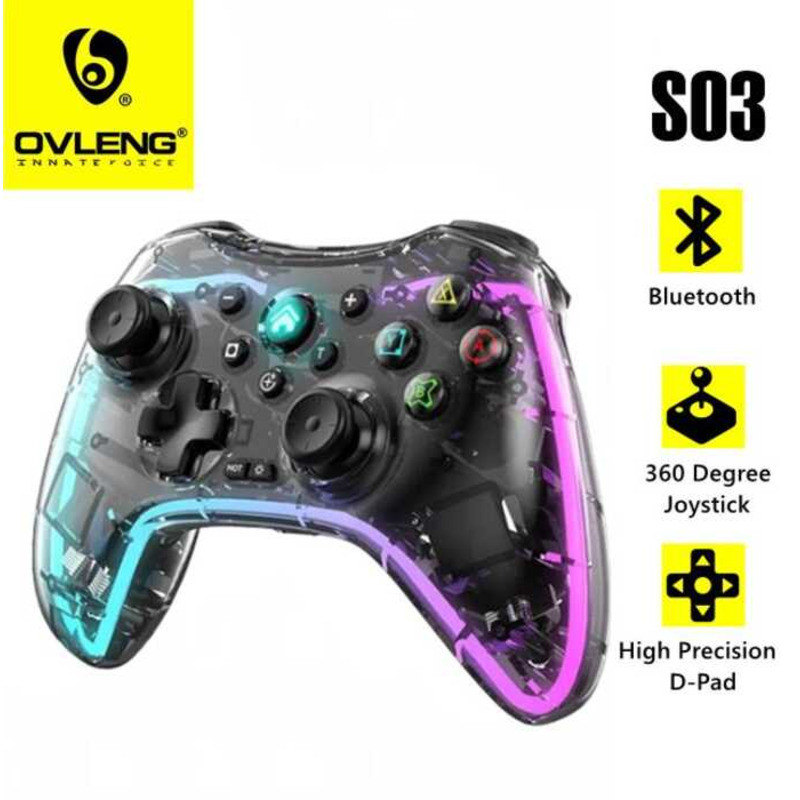 S03 RGB Transparent Case Controller With Turbo And Dual Vibration ...