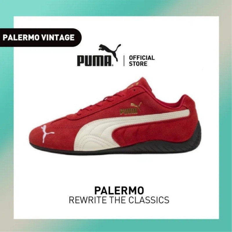 PUMA Shoes Unisex Low Cut Red Sneakers OG Wear-resistant Racing Shoes ...