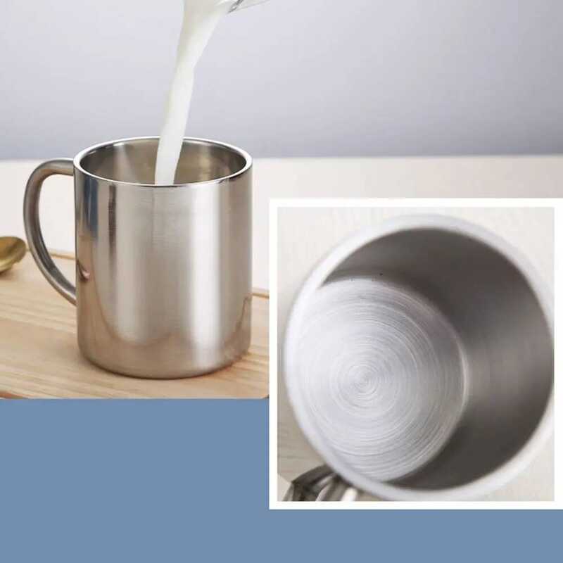 Portable Coffee Cup Double Wall Travel Tumbler Drinke Stainless Ab Mug ...