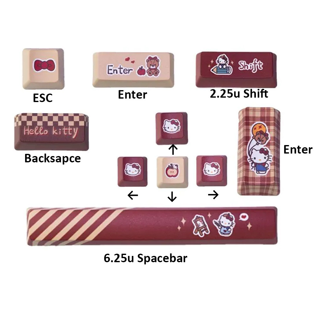 MAIMOOO Cartoon Keycap 10pcs OEM Supplement Keycap Cute Sanrio Keycap ...