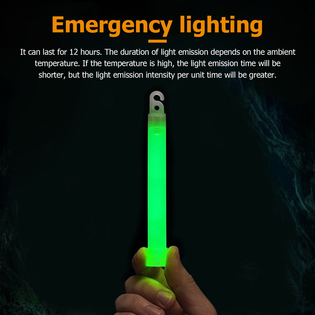 Multifunctional 6-Inch lights Glow Sticks Long-Lasting Glow for Outdoor ...