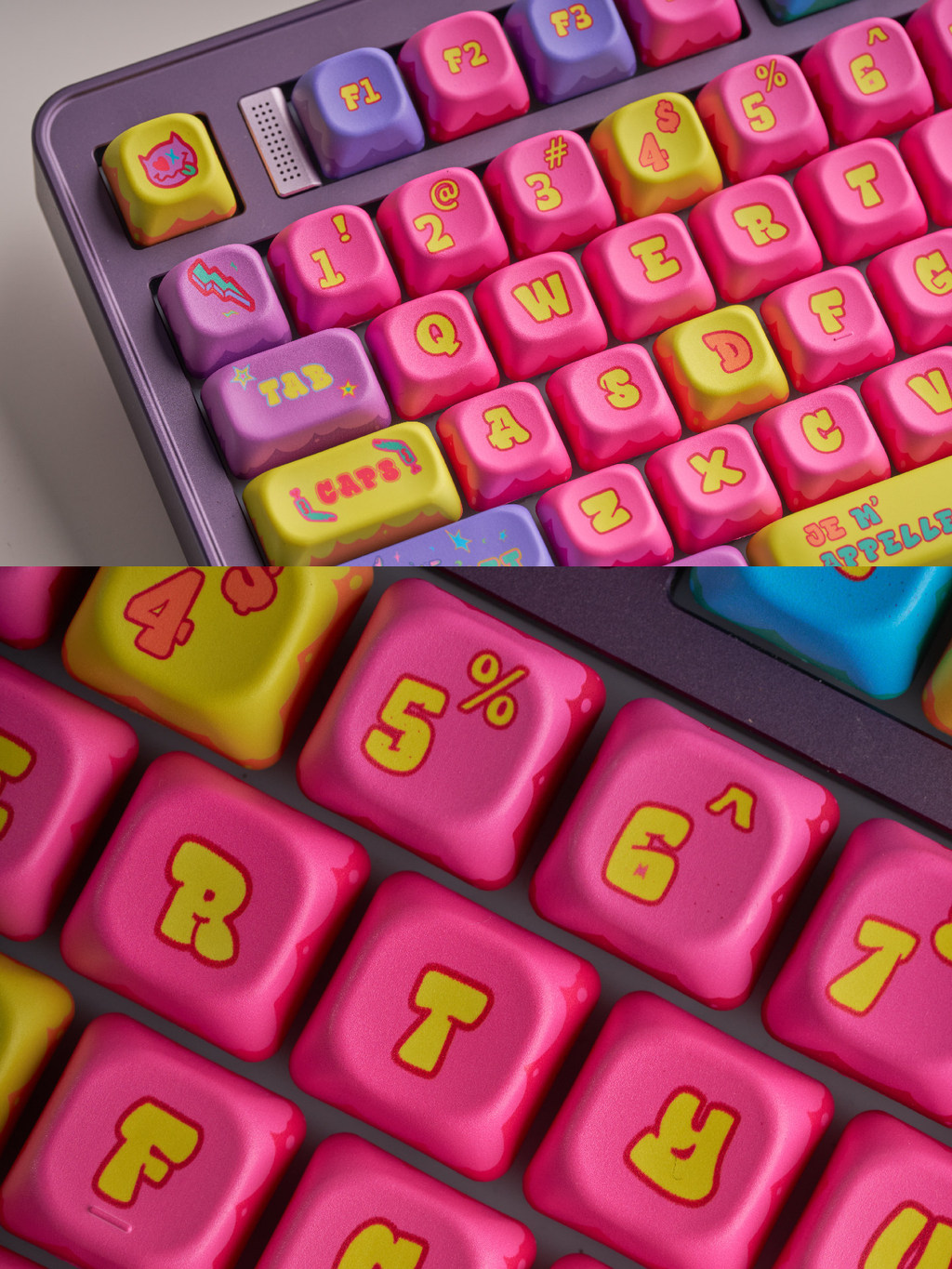 Quirky Doodle Theme 125 keys JDA Profile Spherical Keycap Set for MX ...