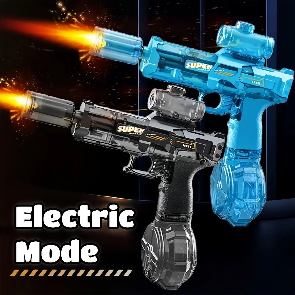 XT Electric Light-Up Water Gun Toy Gun with Flash and Powerful Spray ...